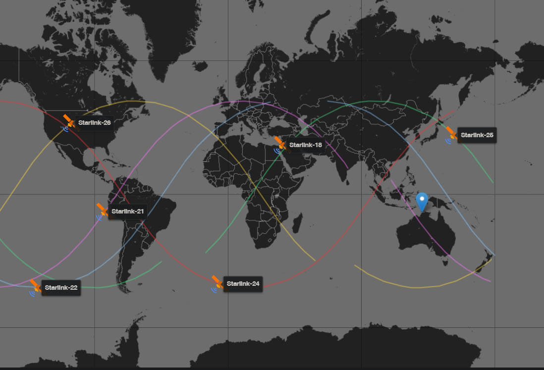Starlink Tracking Map Starlink Tracking Map